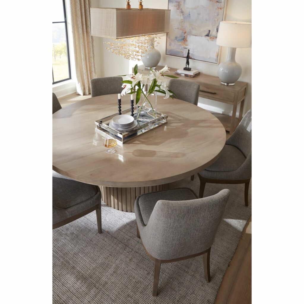 Bradley 72″ Round Dining Table - Alder & Tweed Furniture